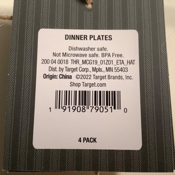 Threshold | Dining | 1 4pk Melamine Dinner Plates White Threshold ...